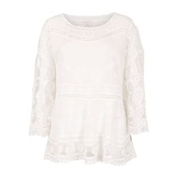 Apricot Embroidered Mesh Oversized Top ' ' Damen Gr&ouml;&szlig;e L wei&szlig;