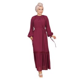 Modamihram Kleid Damen Gr&ouml;&szlig;e 44 dunkelrot Winterkleid