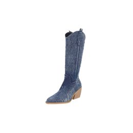 Ital-Design Cowboystiefel Damen Gr&ouml;&szlig;e 38 blue denim Winterschuhe