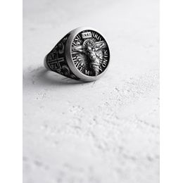 Reytel Ring 'JESUS CHRIST HAVE MERCY ON US' Herren Gr&ouml;&szlig;e 55 silber