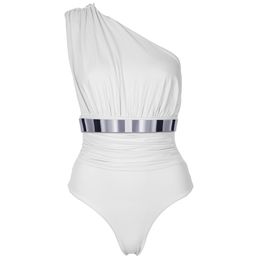 Sea Me Swim Badeanzug 'MONACO Silver Edition' Damen Gr&ouml;&szlig;e M wei&szlig;