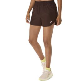 asics Sportshorts Damen Gr&ouml;&szlig;e XS dunkelbraun / wei&szlig;