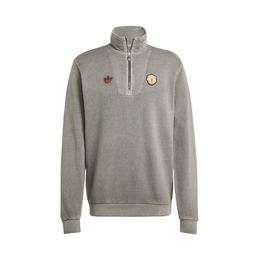 adidas originals Sweatshirt 'Manchester United Terrace Icons' Herren Gr&ouml;&szlig;e XL stone / dunkelrot / schwarz