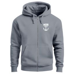 Neverless Sweatjacke 'Moin Anker' Herren Gr&ouml;&szlig;e XXL grau