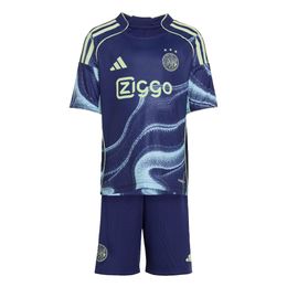 adidas Performance Trainingsanzug 'Ajax 25/26' Jungen Gr&ouml;&szlig;e 110 navy / hellblau / hellgelb