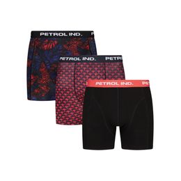 PETROL INDUSTRIES Boxershorts 'Bayviewcrest' Herren Gr&ouml;&szlig;e S blau / rot / schwarz / wei&szlig;