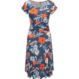 Ragwear Sommerkleid 'Yvone' Damen Gr&ouml;&szlig;e 44 marine / hellblau / hummer / wei&szlig; Winterkleid
