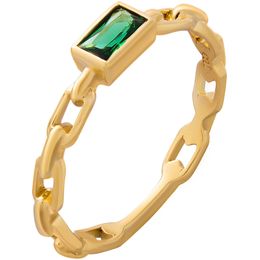 CAI ca&iuml; Ring Damen Gr&ouml;&szlig;e 58 gold / gr&uuml;n / smaragd