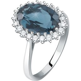 Christ Ring Damen Gr&ouml;&szlig;e 50 blau / wei&szlig;