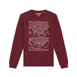 Watapparel Sweatshirt ' Mountains ' Herren Gr&ouml;&szlig;e XXXL ecru / burgunder