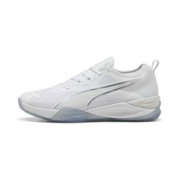 Puma Sportschuh 'Eliminate Nitro 4' Damen Gr&ouml;&szlig;e 46 silber / wei&szlig; / naturwei&szlig;