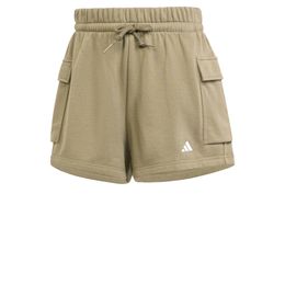 adidas Sportswear Shorts 'Essentials' Damen Gr&ouml;&szlig;e XXXL/4XL khaki / wei&szlig;
