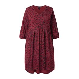Ulla Popken Jerseykleid Damen Gr&ouml;&szlig;e 46/48 pflaume Winterkleid