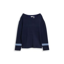 Tom Tailor Pullover Damen Gr&ouml;&szlig;e XL nachtblau / hellblau