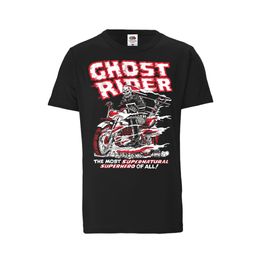 logoshirt T-Shirt 'Marvel Comics - Ghost Rider' Herren Gr&ouml;&szlig;e M rot / schwarz / wei&szlig;