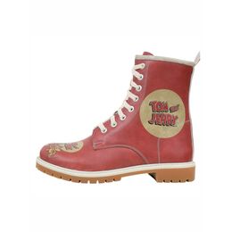 DOGO Schn&uuml;rstiefel 'Tom & Jerry WB' Damen Gr&ouml;&szlig;e 36 rot Winterschuhe