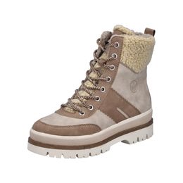 Rieker Schn&uuml;rstiefel Damen Gr&ouml;&szlig;e 43 beige / sand / braun Winterschuhe