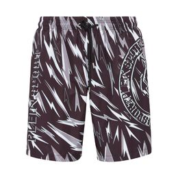Plein Sport Badeshorts 'Tiger' Herren Gr&ouml;&szlig;e XXL opal / grau / schwarz / wei&szlig;