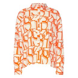 Lauras&oslash;n Bluse Damen Gr&ouml;&szlig;e XL orange / wei&szlig;