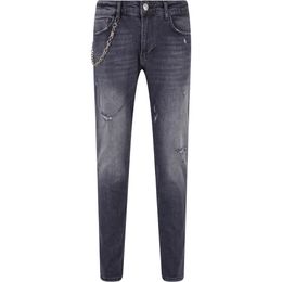 2Y Premium Jeans Herren Gr&ouml;&szlig;e 32 anthrazit / hellgrau