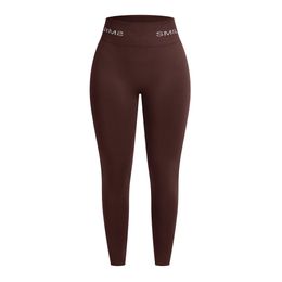 Smilodox Leggings 'Azura' Damen Gr&ouml;&szlig;e M braun / wei&szlig;