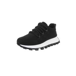 Ital-Design Sneaker low Damen Gr&ouml;&szlig;e 39 schwarz / wei&szlig;