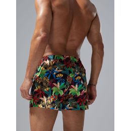 Seobean Badeshorts Herren Gr&ouml;&szlig;e L blau / hellgr&uuml;n / rot / schwarz