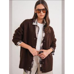 Mixray Strickjacke Damen Gr&ouml;&szlig;e S/L braun