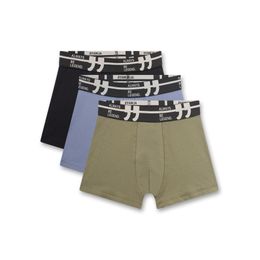 Sanetta Boxershorts Jungen Gr&ouml;&szlig;e 164 hellblau / oliv / schwarz
