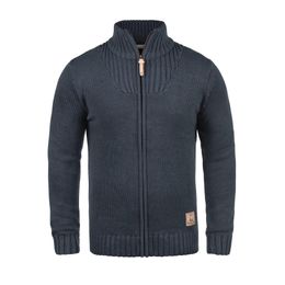 !Solid Strickjacke 'Poul' Herren Gr&ouml;&szlig;e XL dunkelblau / braun