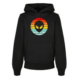 F4NT4STIC Sweatshirt 'Alien Head Retro Sunset Cutout' Jungen Gr&ouml;&szlig;e 146/152 aqua / gelb / rot / schwarz
