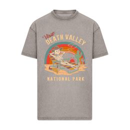 F4NT4STIC T-Shirt 'US National Parks Visit Death Valley' Herren Gr&ouml;&szlig;e S beige / blau / grau / orange