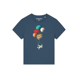 Watapparel Shirt ' Balloon Spaceman ' Damen Gr&ouml;&szlig;e XS petrol / mischfarben