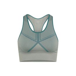 Born Sport-BH 'Buddha' Damen Gr&ouml;&szlig;e S khaki / smaragd / wei&szlig;