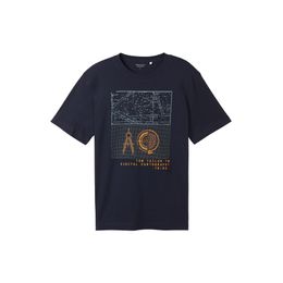 Tom Tailor T-Shirt Herren Gr&ouml;&szlig;e S navy / grau / pastellgr&uuml;n / orange