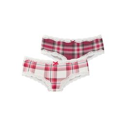 Lascana Panty Damen Gr&ouml;&szlig;e XS/S weinrot / merlot / schwarz / wei&szlig;