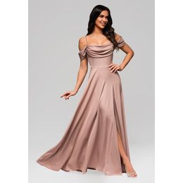 Ombre Abendkleid Damen Gr&ouml;&szlig;e 42 beige Winterkleid