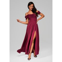 Ombre Abendkleid Damen Gr&ouml;&szlig;e 38 dunkelrot Winterkleid