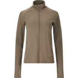 ENDURANCE ATHLECIA Athlecia Midlayer 'Krosa' Damen Gr&ouml;&szlig;e XS beige / grau