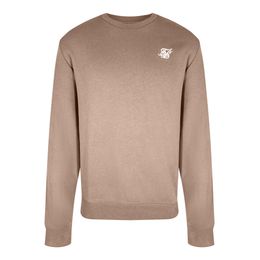 SikSilk Sweatshirt Herren Gr&ouml;&szlig;e L hellbraun / wei&szlig;