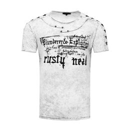 Rusty Neal T-Shirt Herren Gr&ouml;&szlig;e M schwarz / wei&szlig;