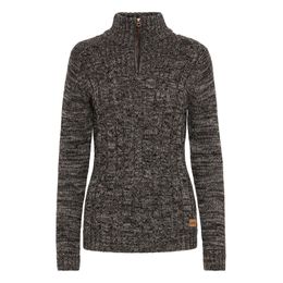 oxmo Pullover 'Phepe' Damen Gr&ouml;&szlig;e XS greige / schwarz