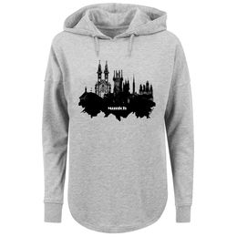 F4NT4STIC Sweatshirt 'Cities Collection - Munich skyline' Damen Gr&ouml;&szlig;e L grau / schwarz