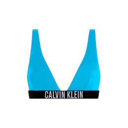 Calvin Klein Swimwear Bikinitop 'Intense Power' Damen Gr&ouml;&szlig;e 90 himmelblau / schwarz / wei&szlig;