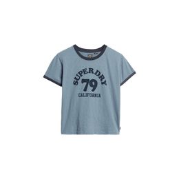 Superdry & Co T-Shirt Damen Gr&ouml;&szlig;e XXL navy / blaumeliert