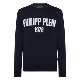 Philipp Plein Pullover Herren Gr&ouml;&szlig;e XS navy / wei&szlig;