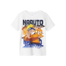 name it T-Shirt 'NKMFukas Naruto' Jungen Gr&ouml;&szlig;e 158/164 dunkelblau / gelb / orange / wei&szlig;