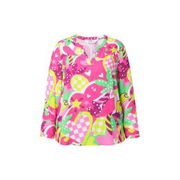 Angel of Style Bluse Damen Gr&ouml;&szlig;e 4XL limette / grasgr&uuml;n / dunkellila / pink