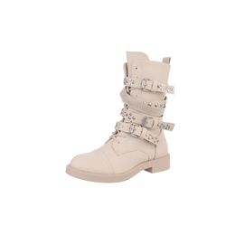 Ital-Design Stiefelette Damen Gr&ouml;&szlig;e 40 beige Winterschuhe