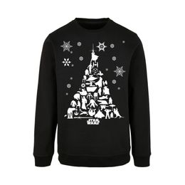F4NT4STIC Sweatshirt 'Star Wars Christmas Weihnachtsbaum' Herren Gr&ouml;&szlig;e XXXL schwarz / wei&szlig;